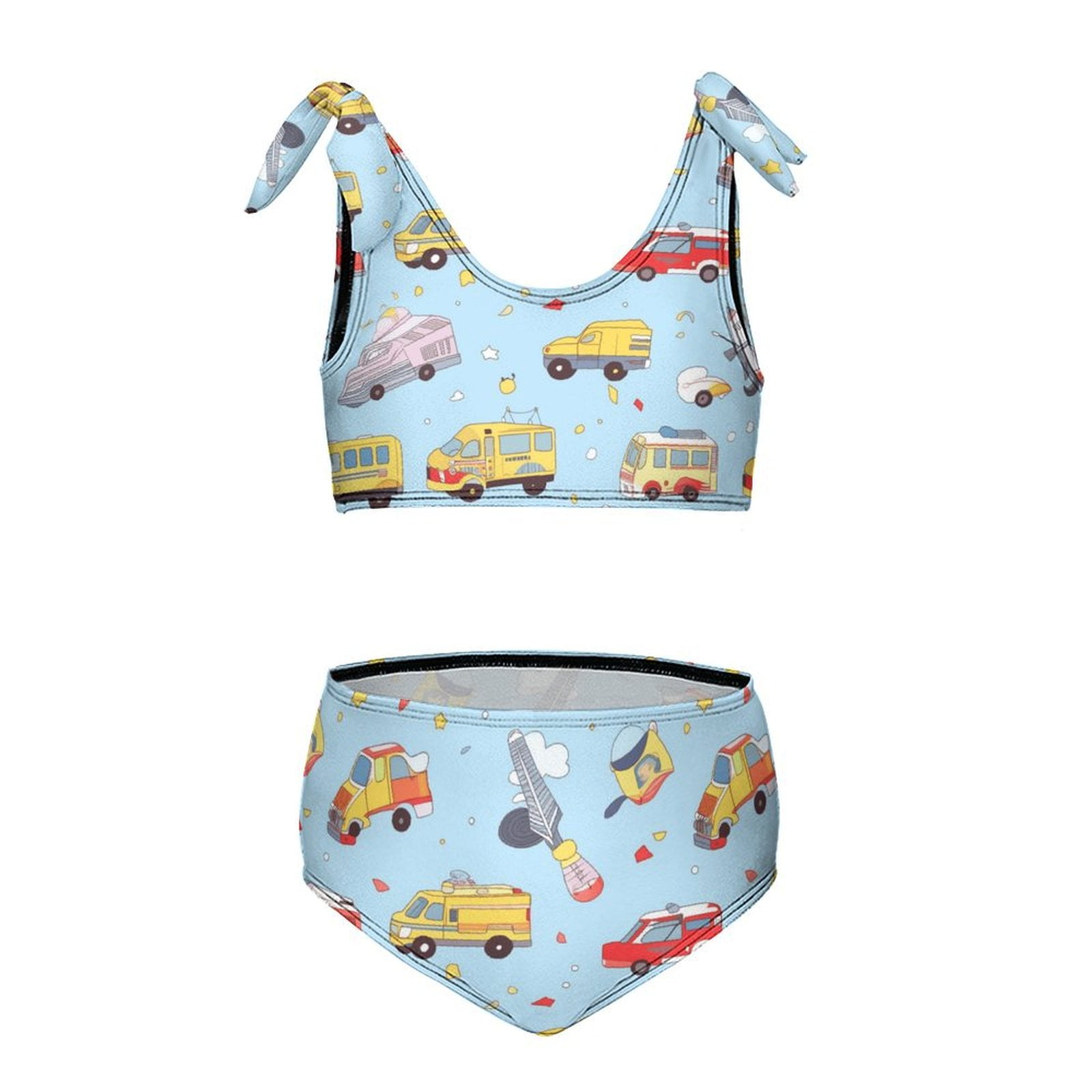 Excavator Fire Truck Racing Girls' 2-Piece Tankini Swimsuit - Walmart.com