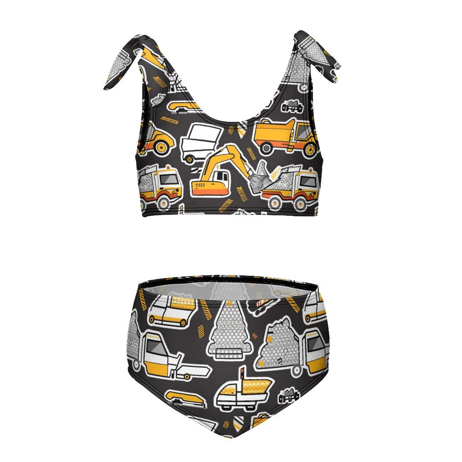 Excavator Fire Truck Racing Girls' 2-Piece Tankini Swimsuit - Walmart.com