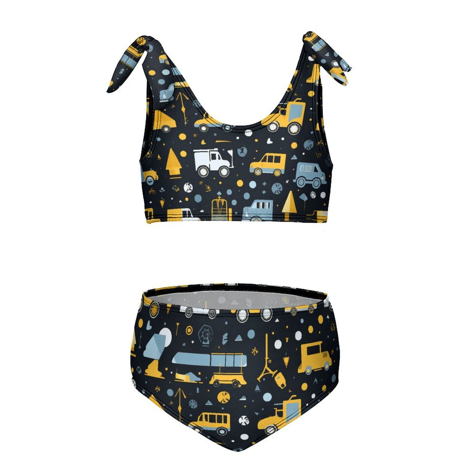 Excavator Fire Truck Racing Girls' 2-Piece Tankini Swimsuit - Walmart.com