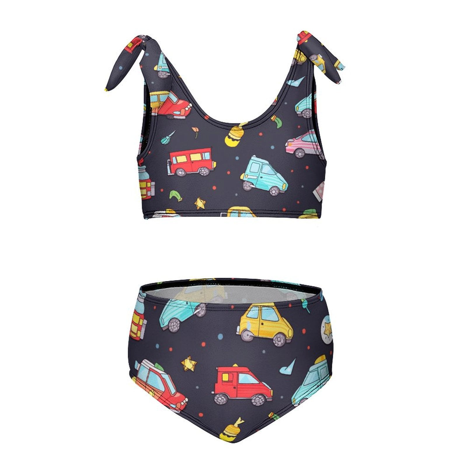 Excavator Fire Truck Racing Girls' 2-Piece Tankini Swimsuit - Walmart.com