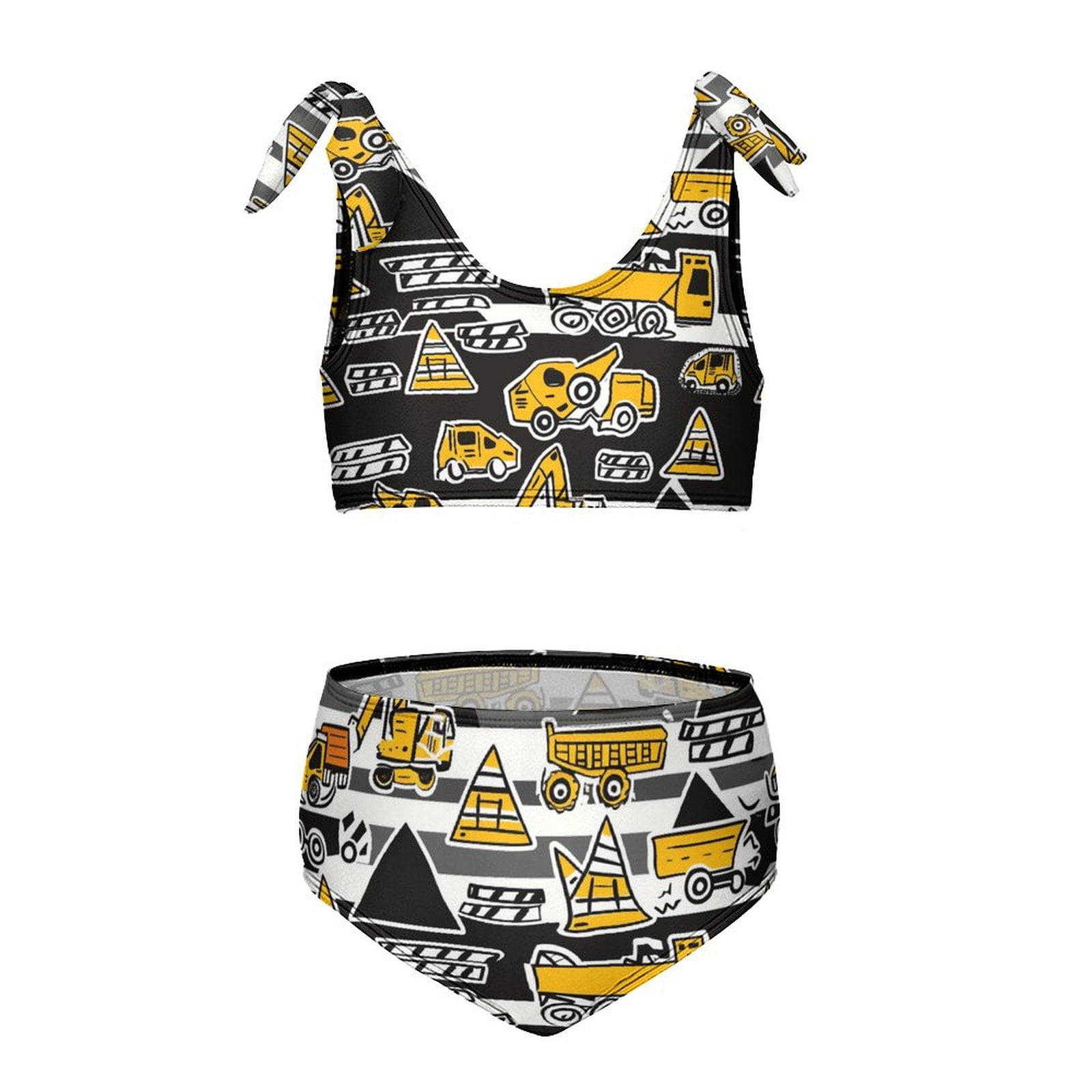 Excavator Fire Truck Racing Girls' 2-Piece Tankini Swimsuit - Walmart.com