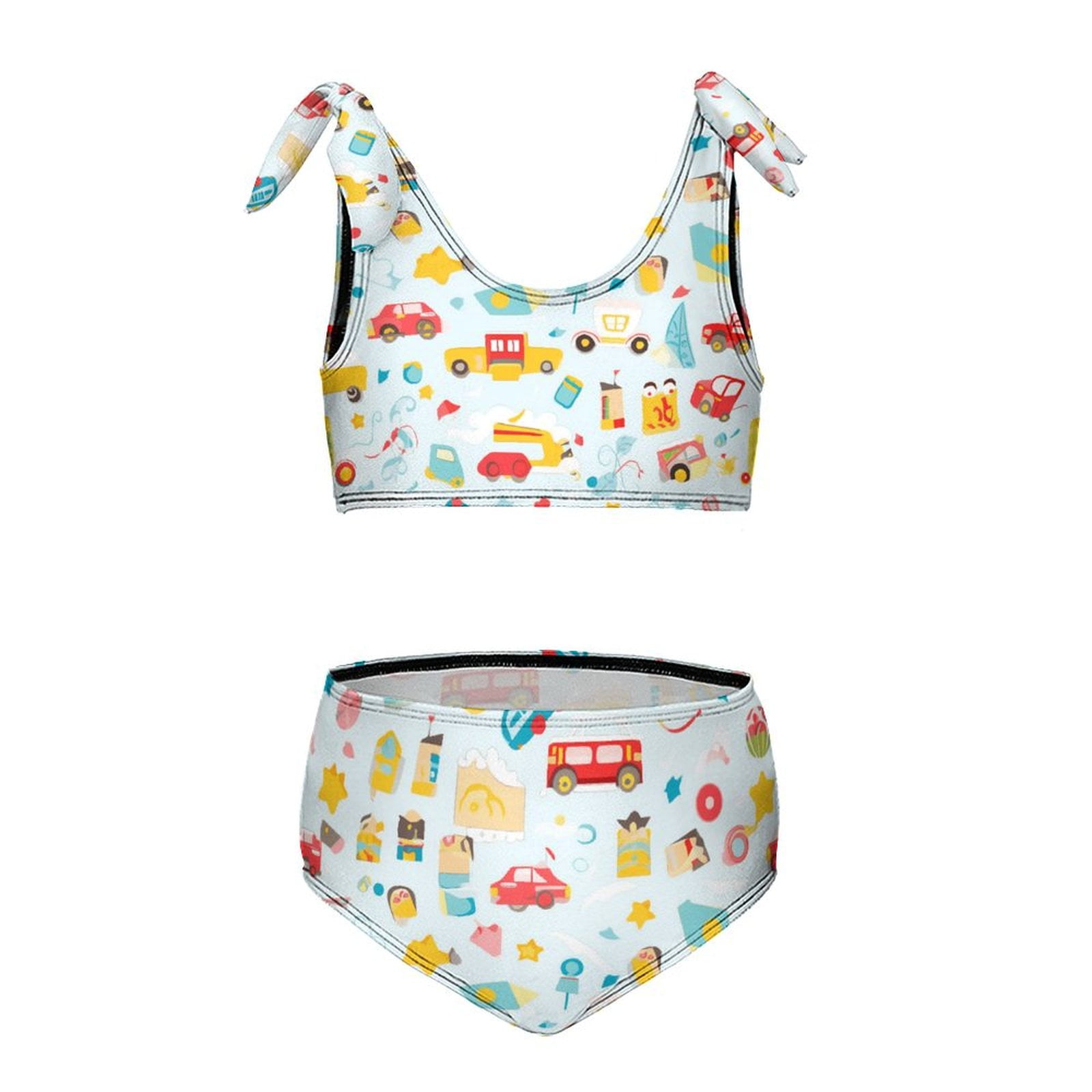 Excavator Fire Truck Racing Girls' 2-Piece Tankini Swimsuit - Walmart.com