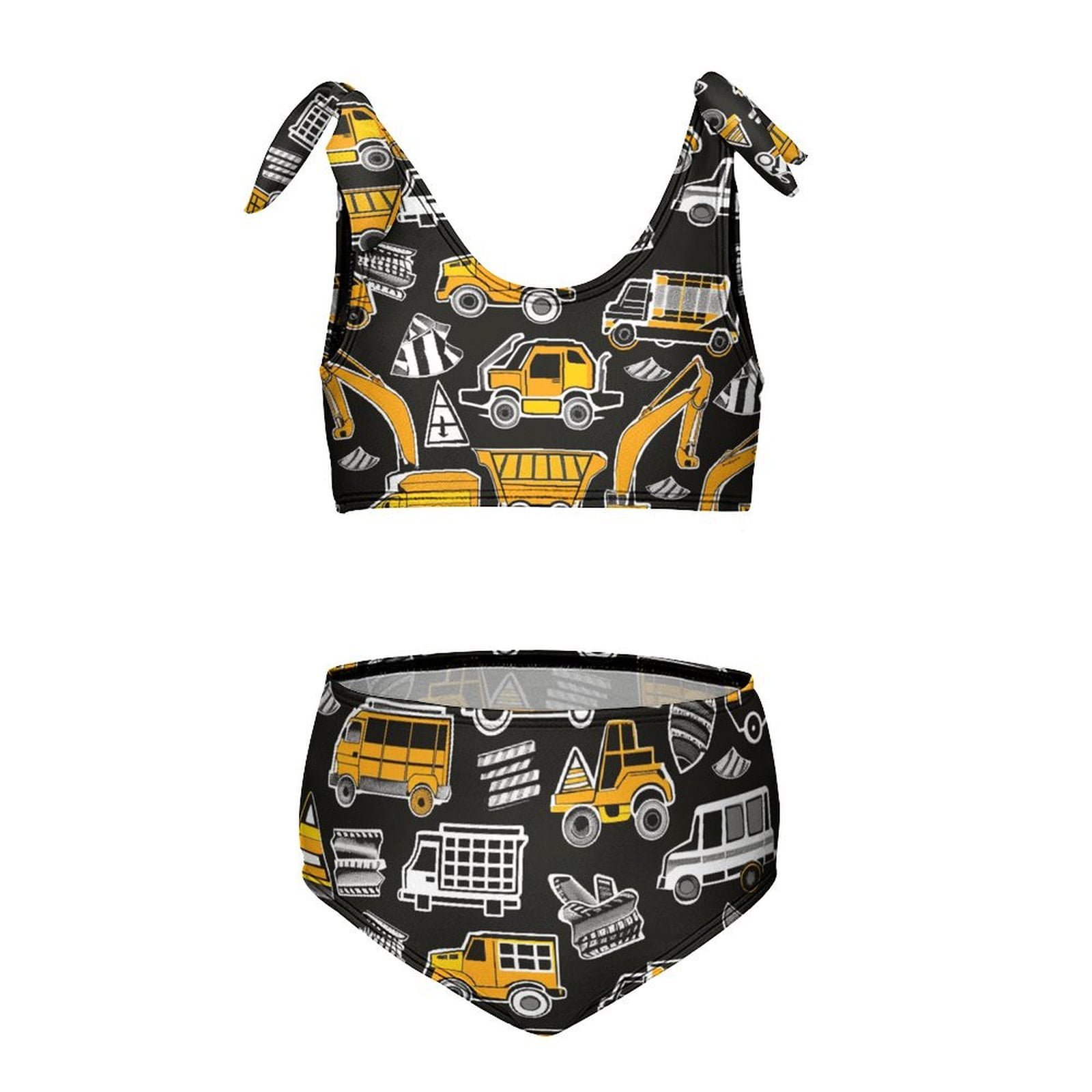 Excavator Fire Truck Racing Girls' 2-Piece Tankini Swimsuit - Walmart.com