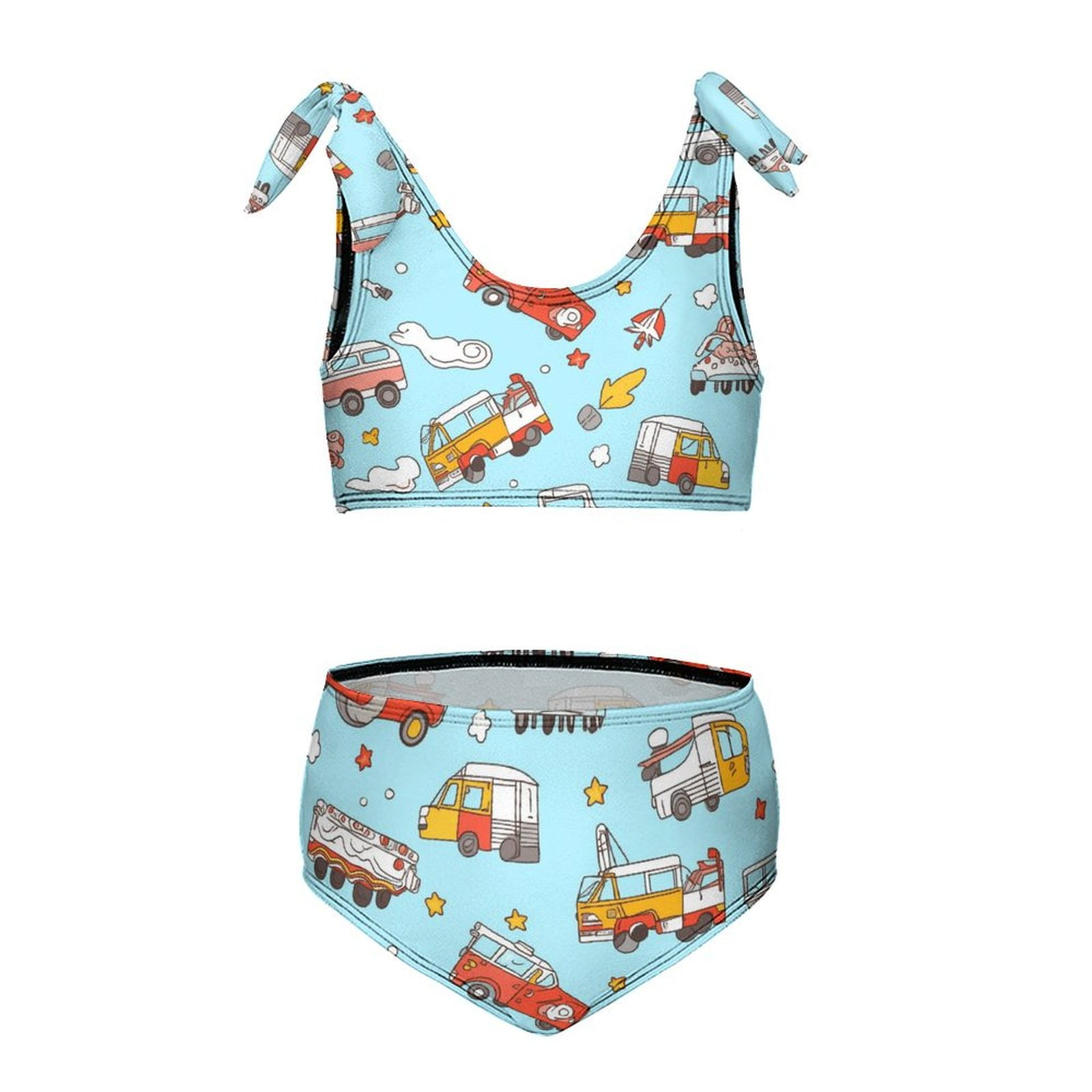 Excavator Fire Truck Racing Girls' 2-Piece Tankini Swimsuit - Walmart.com