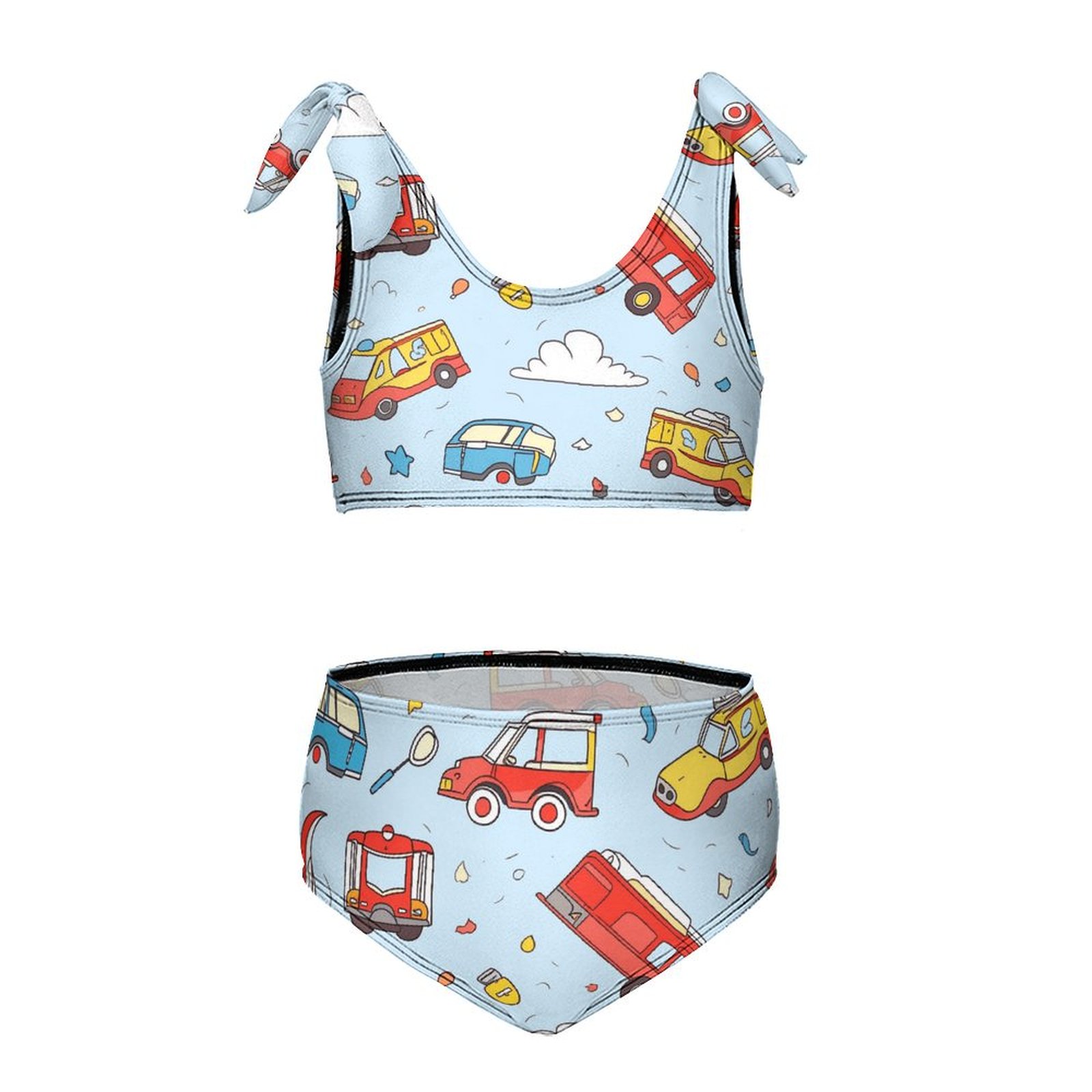 Excavator Fire Truck Racing Girls' 2-Piece Tankini Swimsuit - Walmart.com