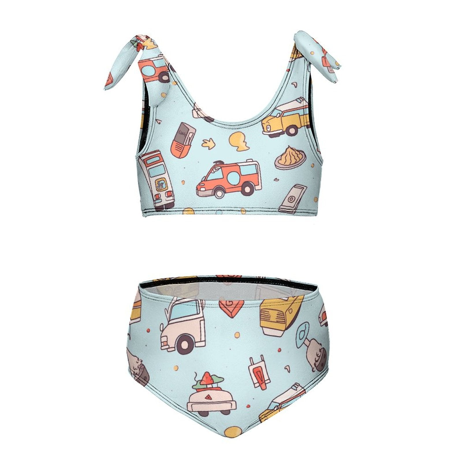 Excavator Fire Truck Racing Girls' 2-Piece Tankini Swimsuit - Walmart.com