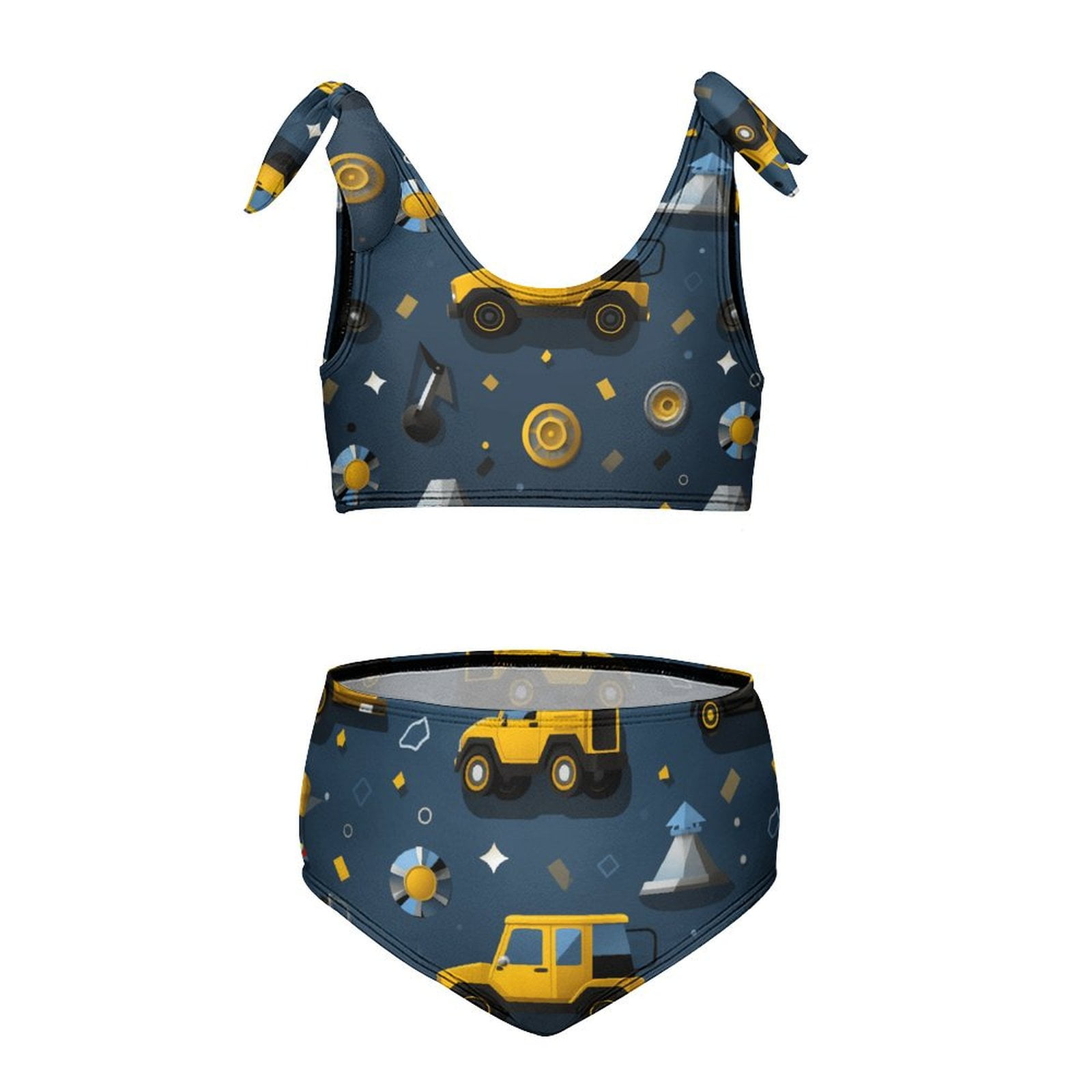 Excavator Fire Truck Racing Girls' 2-Piece Tankini Swimsuit - Walmart.com