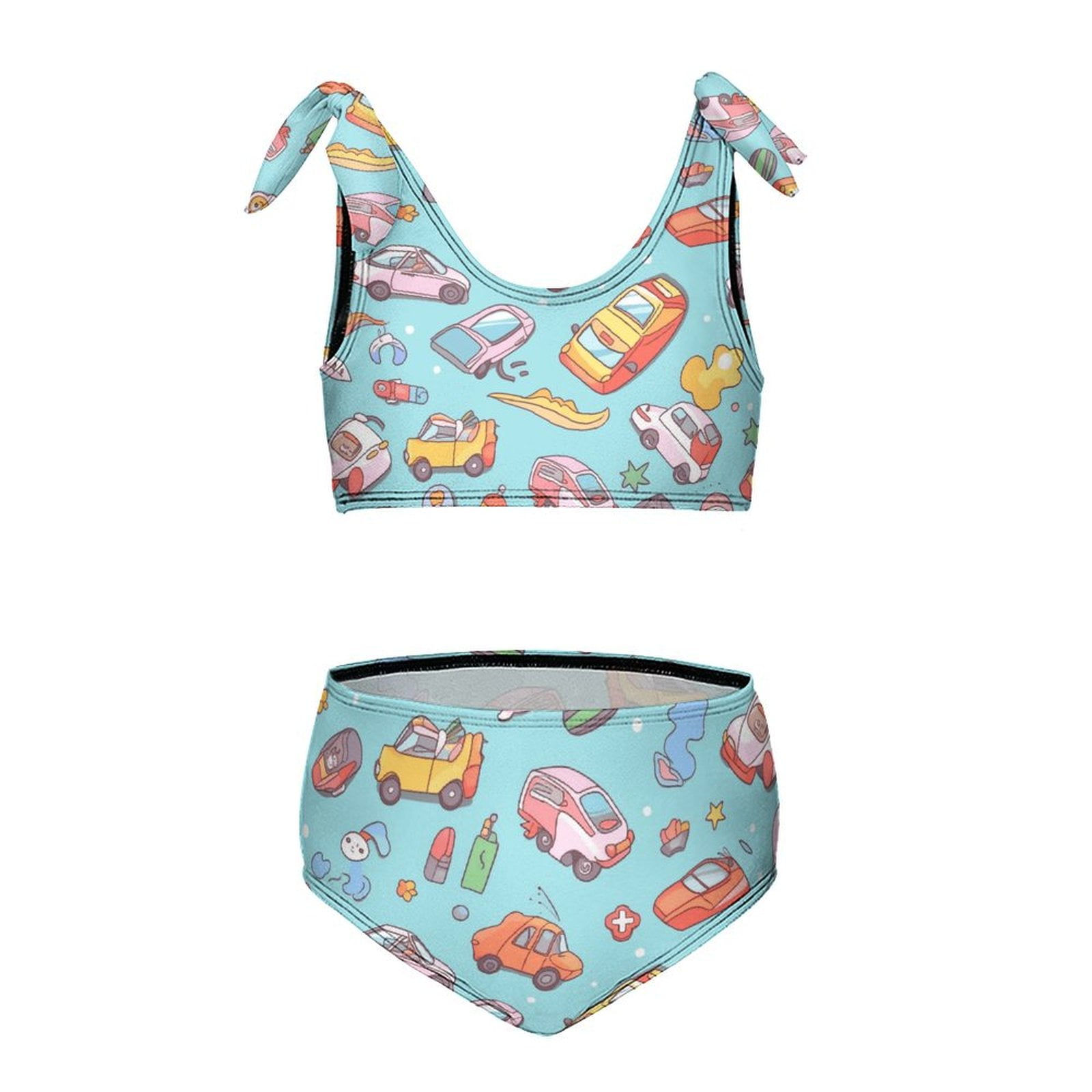 Excavator Fire Truck Racing Girls' 2-Piece Tankini Swimsuit - Walmart.com