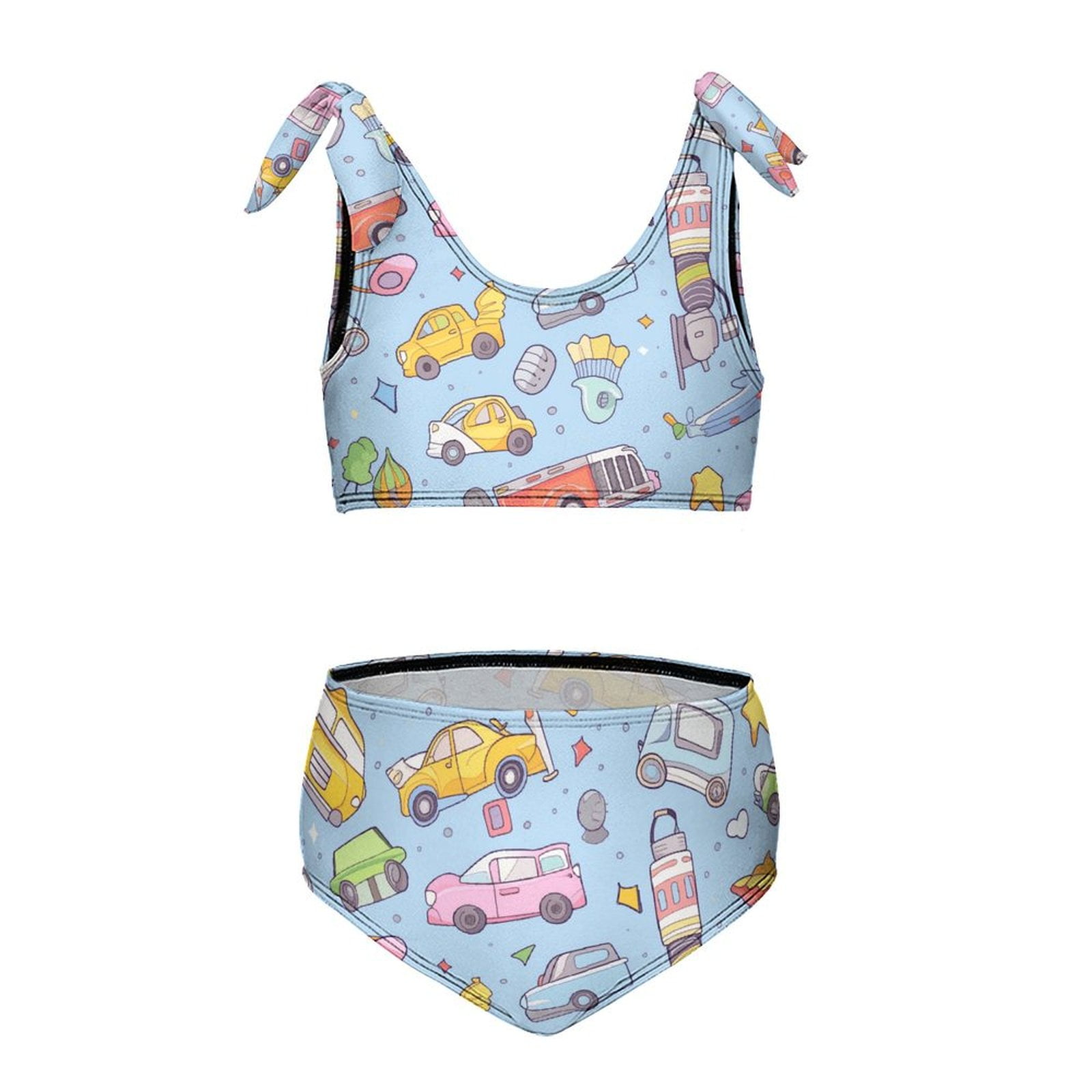 Excavator Fire Truck Racing Girls' 2-Piece Tankini Swimsuit - Walmart.com