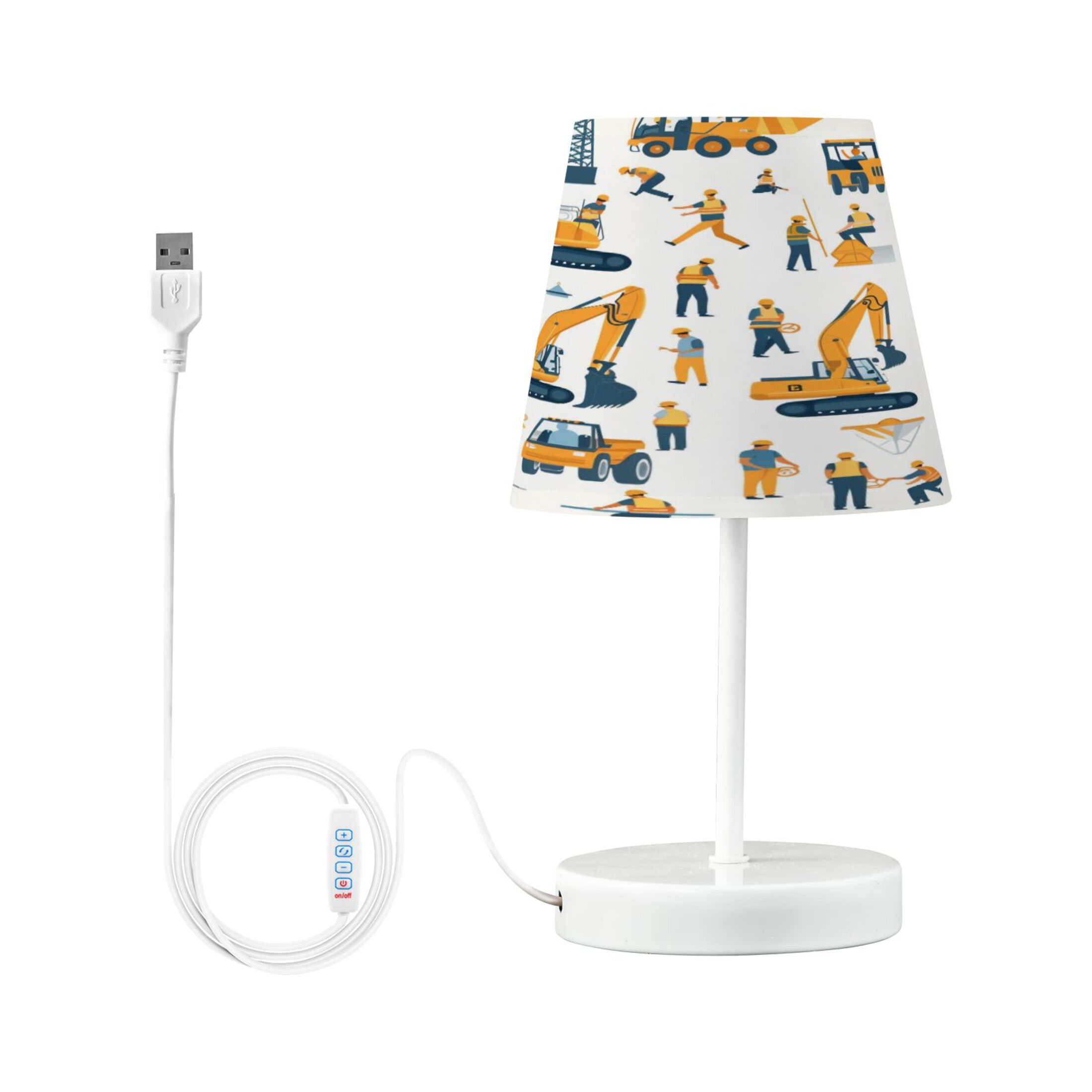 Excavator People Tower Desk Lamp LED Table Nightstand Lamps with 3 ...