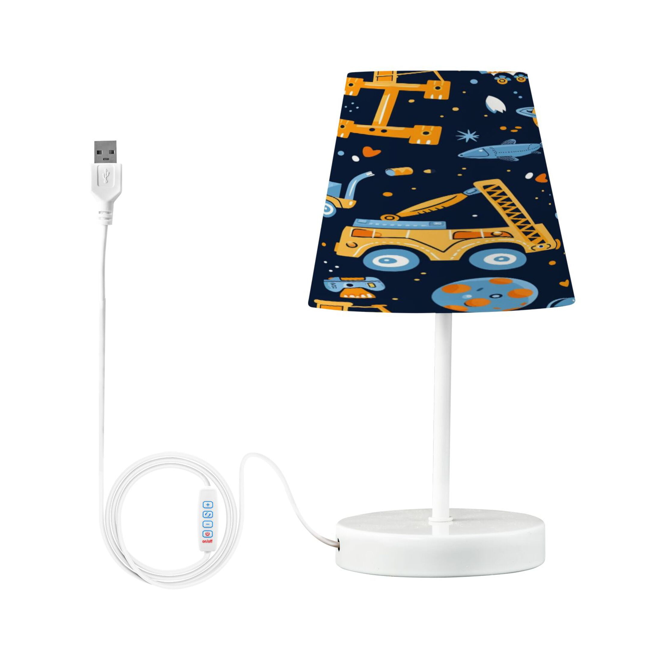 Excavator Planet Cranes Desk Lamp LED Table Nightstand Lamps with 3 ...
