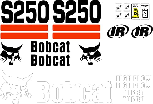 Excavator S250 Fits Bobcat Decal Set Whole Machine Turbo High Flow ...