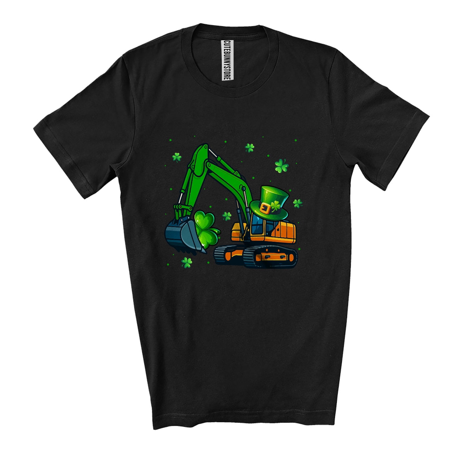 Excavator Shamrock; Joyful St. Patrick's Day Construction Vehicle ...