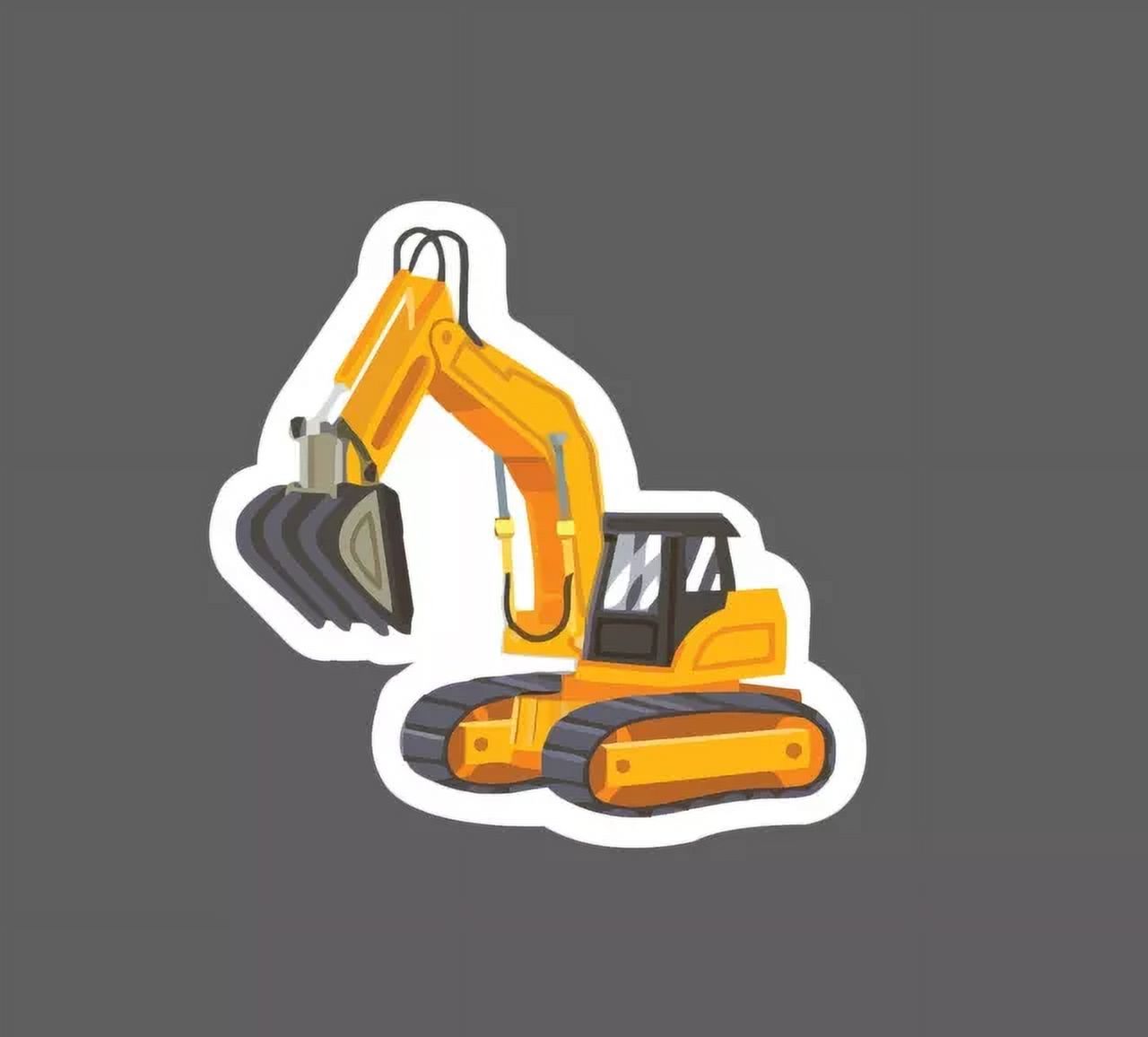 Excavator Sticker Construction Waterproof Sticker Phone Decal Water ...