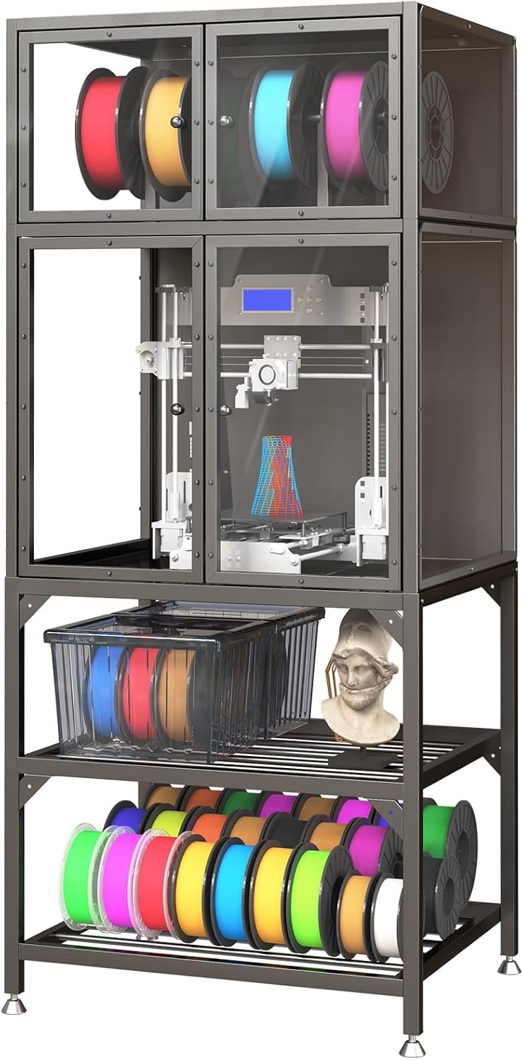 Excavators 3D Printer Cabinet with Double Layer 3D Printer Filament ...