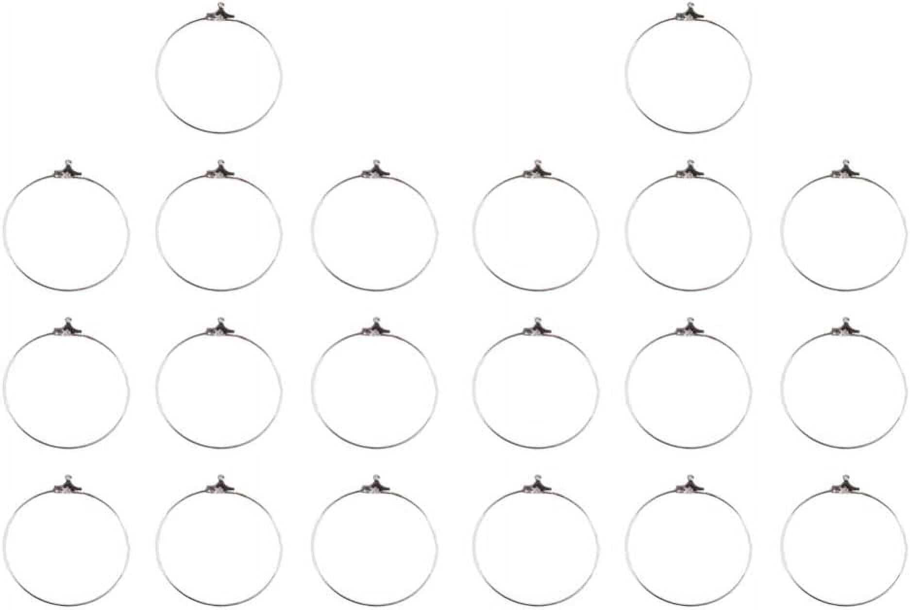 Exceart 20pcs Earring Hoops Rings Round Beading Hoops for Earring ...