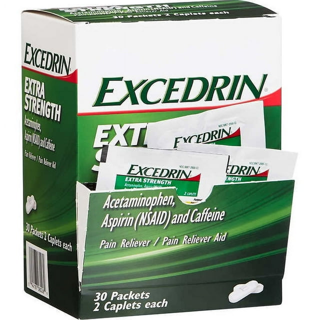 Excedrin Extra Strength Rapid Release 250mg Acetaminophen, Aspirin ...