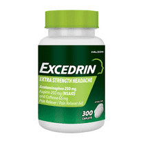 Excedrin Extra Strength Headache Medicine, Pain Reliever Caplets, One ...