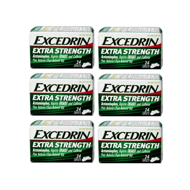 Excedrin Extra Strength Pain Reliever - 24 Caplets - Walmart.com