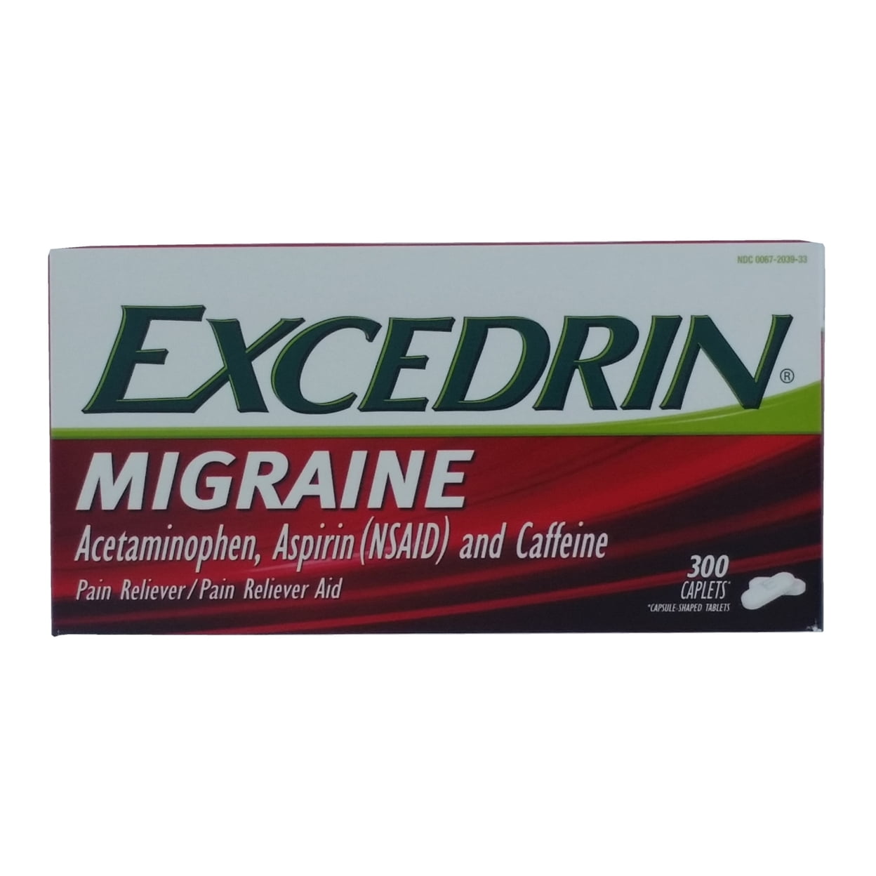 300 Caplets Excedrin Migraine Acetaminophen Aspirin Caffeine Pain ...