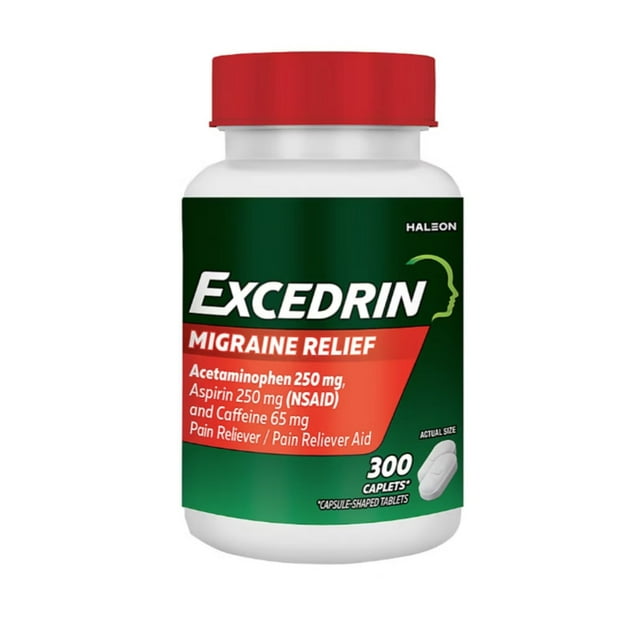 Excedrin Migraine Caffeine - 300 Caplets - Walmart.com
