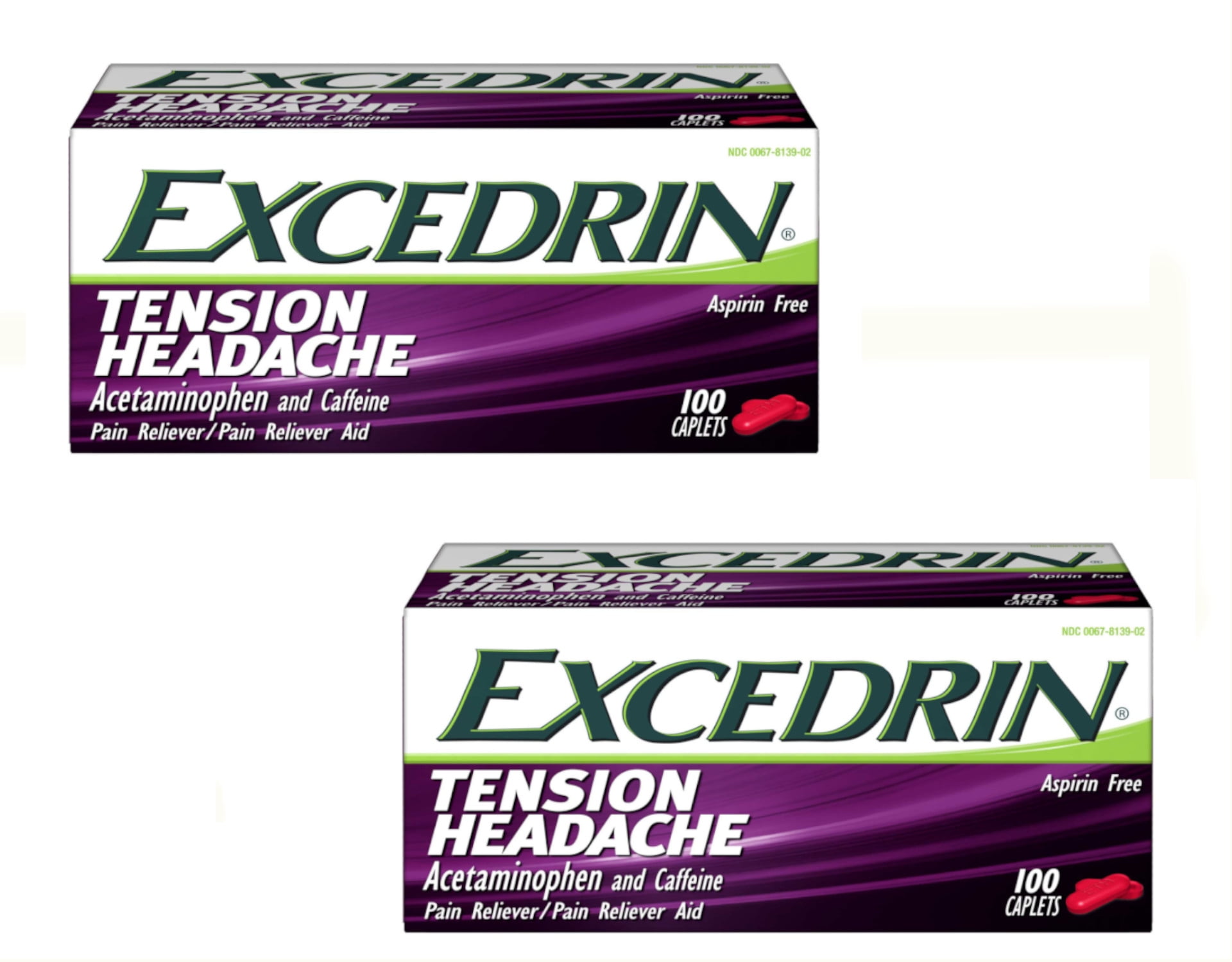 Excedrin Tension Headache Relief 100 Ct {Pack of 2} - Walmart.com