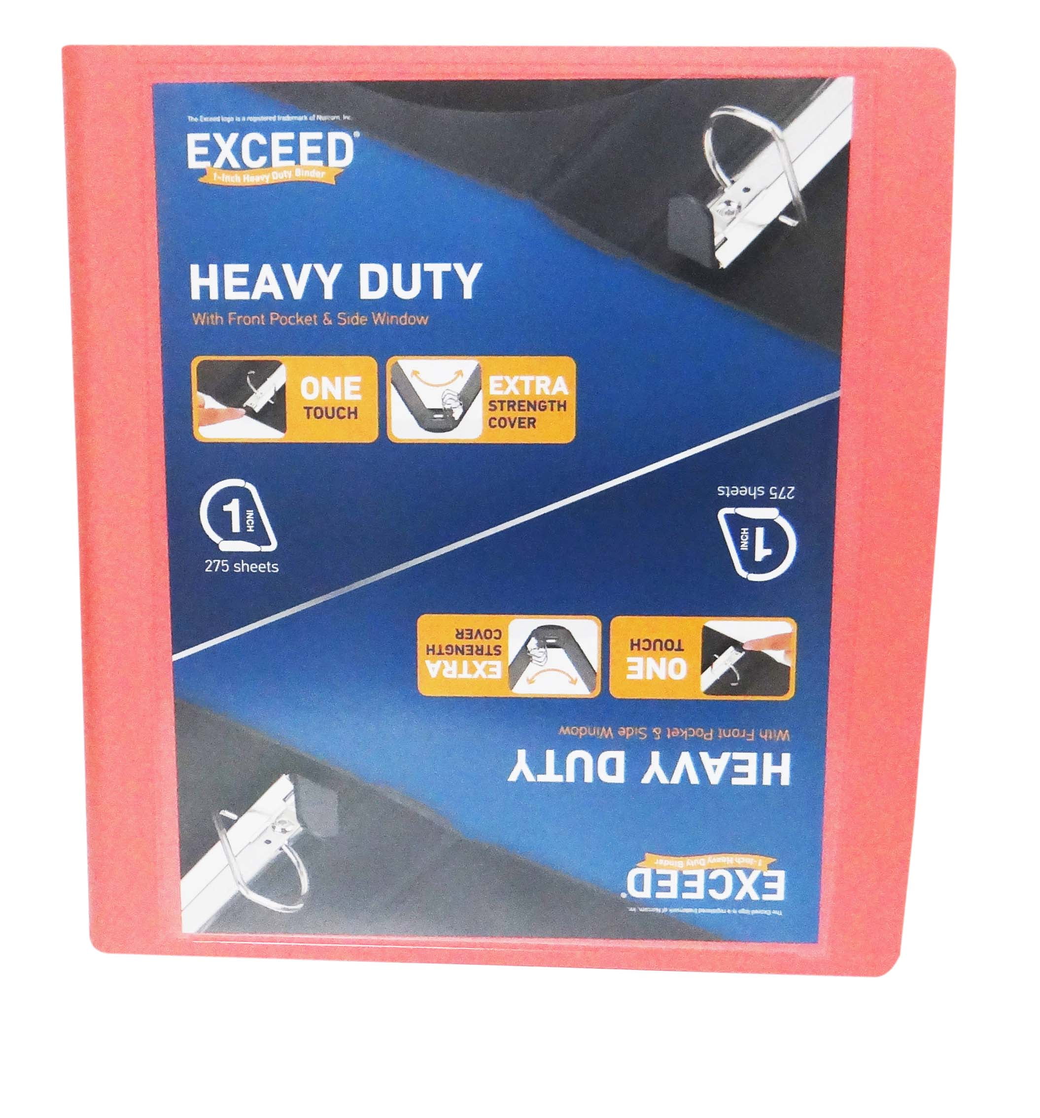 Exceed 3-Ring Heavy Duty Binder, 1 inch Binder Ring Size, Slant D-Ring ...