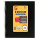 Exceed 5 Subject Black Notebook, 10.5" x 8.5", Wide Ruled, 160 Count ...