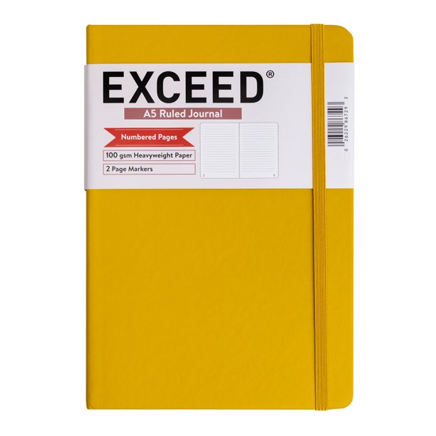 Exceed A5 Ruled Journal, Mustard Yellow, 120 Sheets, 100 GSM - Walmart ...