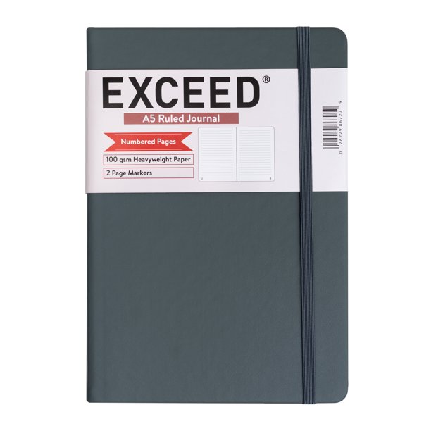 Exceed A5 Ruled Journal, Ruled, Gray, 120 Sheets, 100gsm - Walmart ...