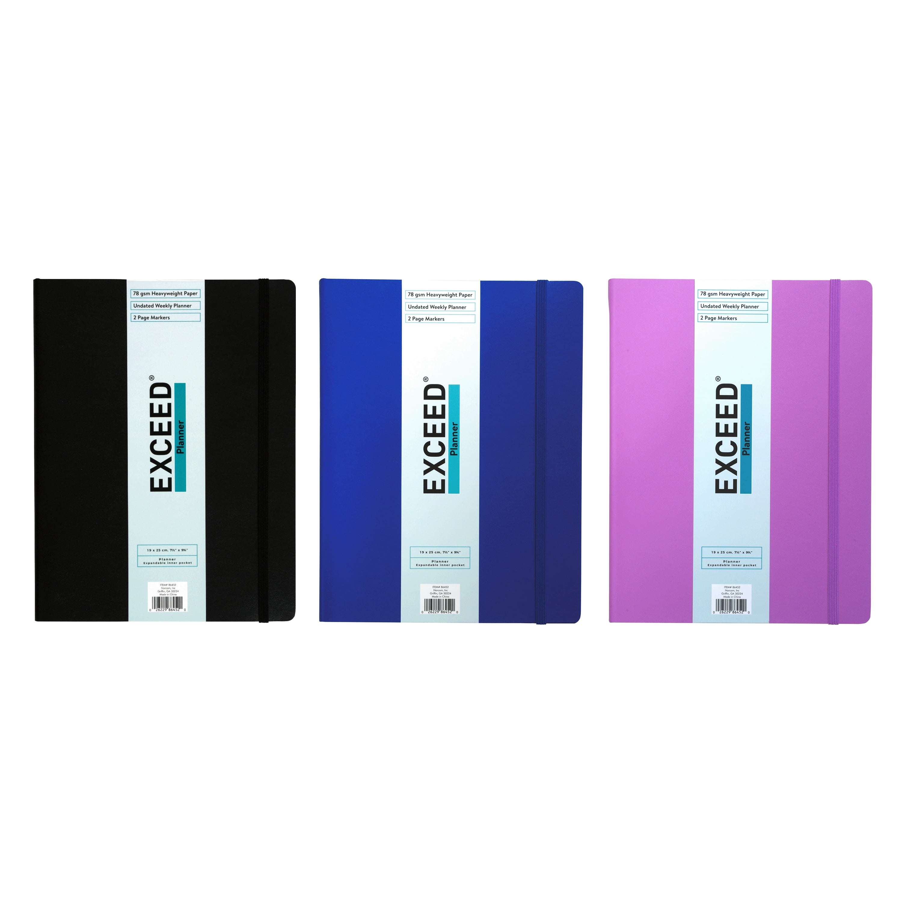 Exceed Large Undated Planner, 65 Pages, 7.5" x 9.75", Color Choice Will ...