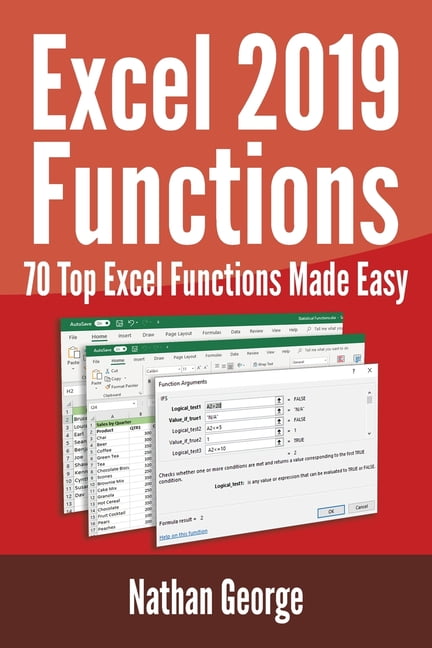 Excel 2019 Functions: 70 Top Excel Functions Made Easy - Walmart.com