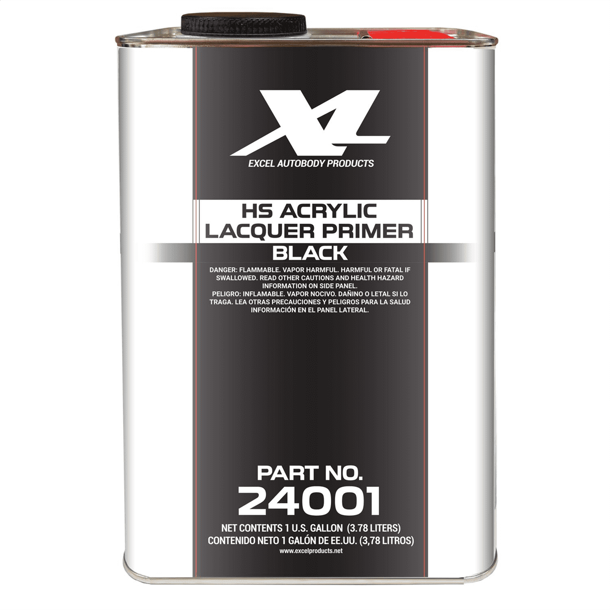Excel Auto Body Products High Solids Acrylic Lacquer Primer-Black-GL ...