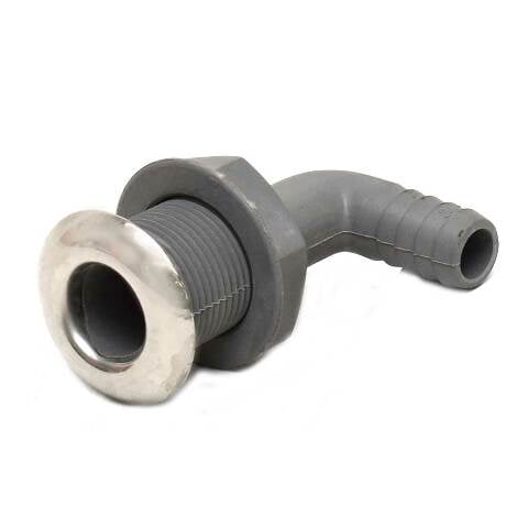 Excel Boat Thru Hull Elbow Fitting | 90 Degree 3/4 Inch SS Cap Nylon ...