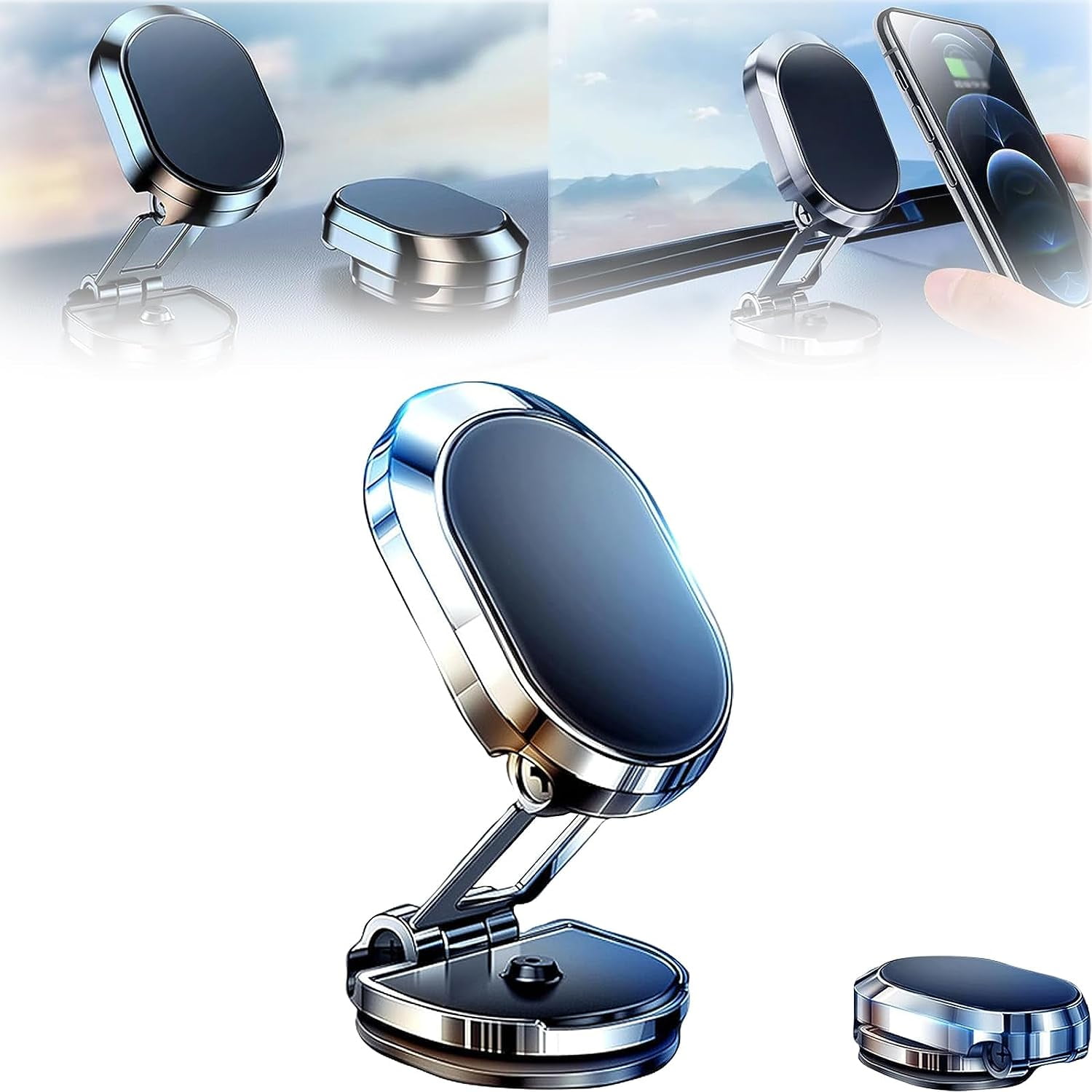 Excel Gadgets Phone Holder, 720 Rotating Base 2023 New Alloy Folding ...