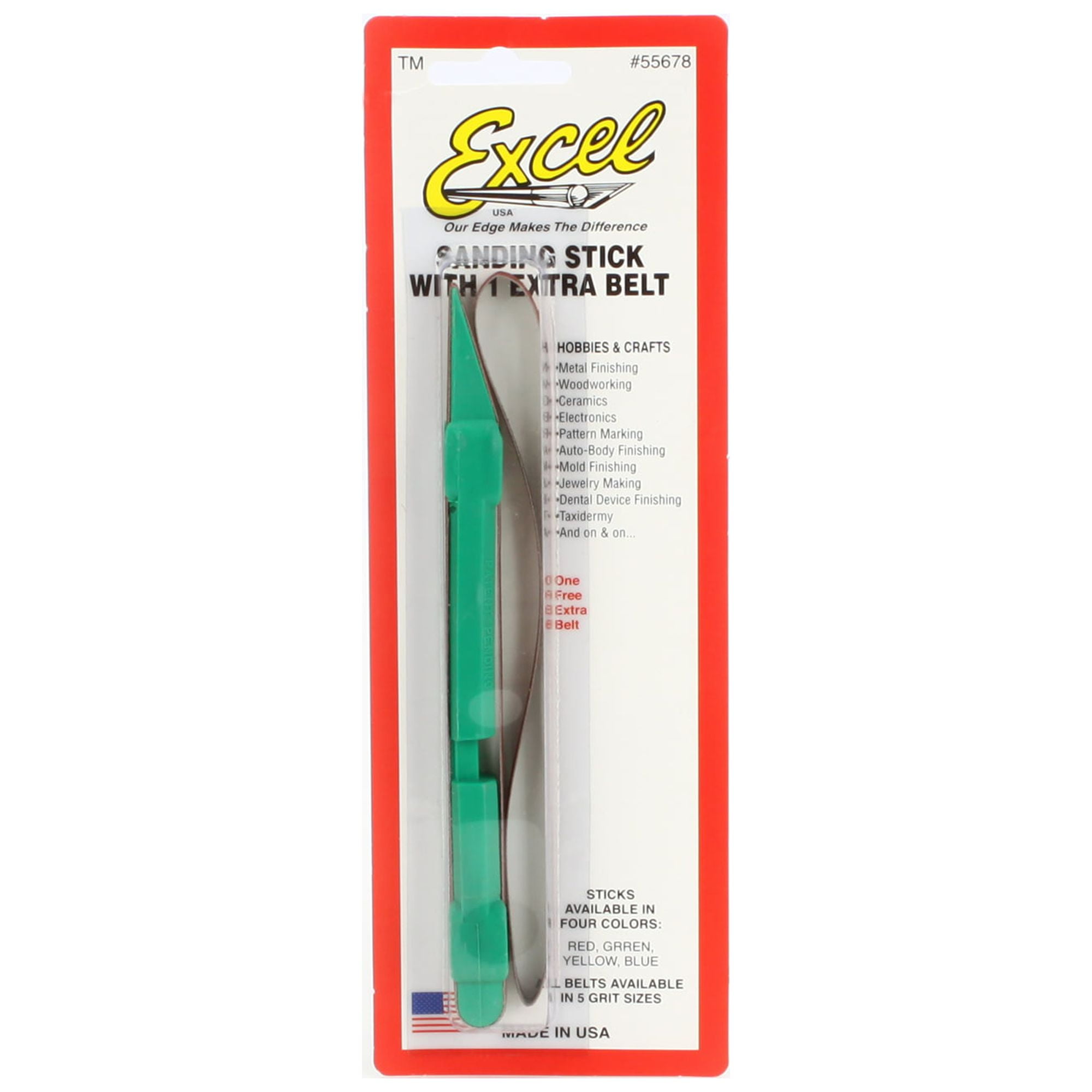 Excel Hobby Blade Corp Sanding Stick with Belt EXL55678 Sandpaper ...