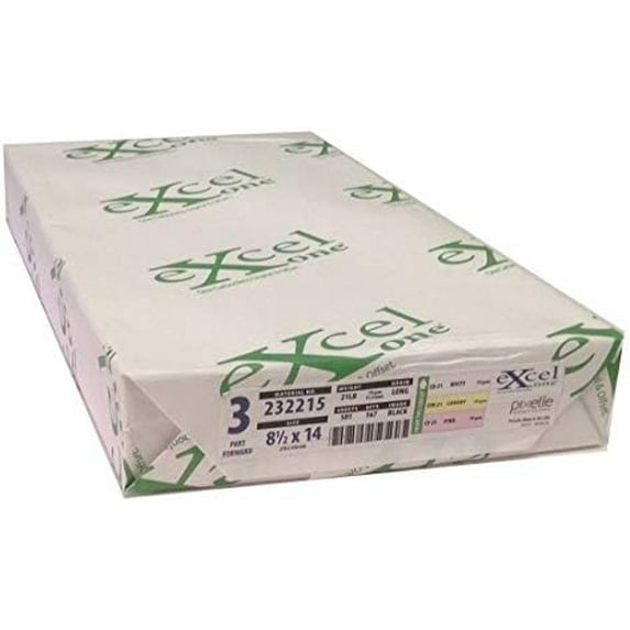 Excel One™ Carbonless 3-Part Forward Paper (White/Canary/Pink), 8.5" x ...