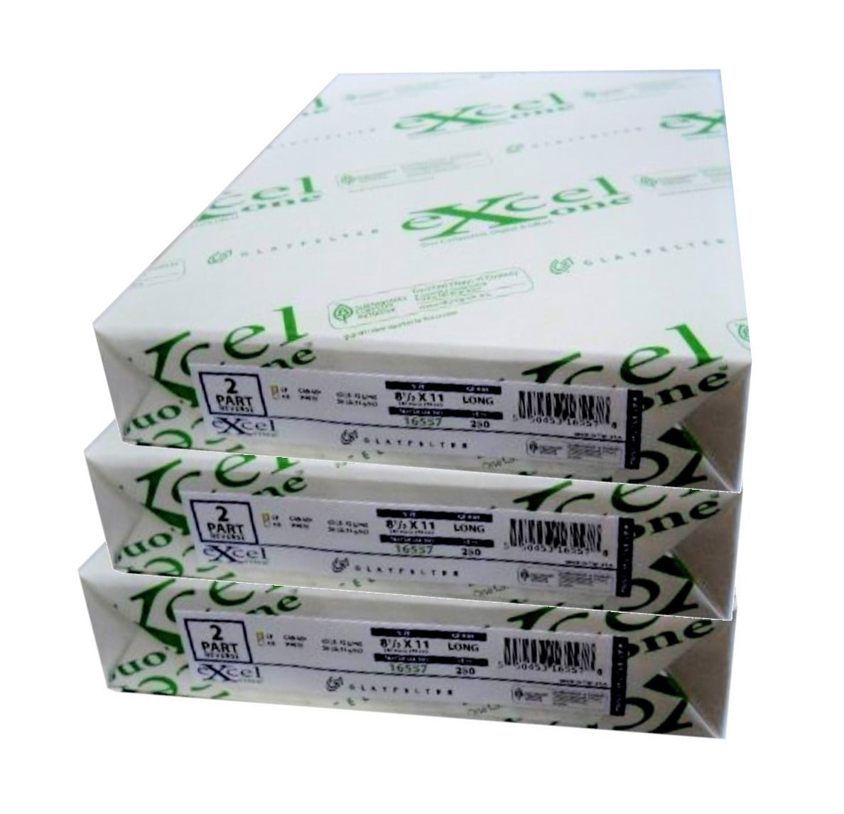 Excel One™ Carbonless 3-Part Paper (Bright White/Canary Yellow/Pink), 8 ...