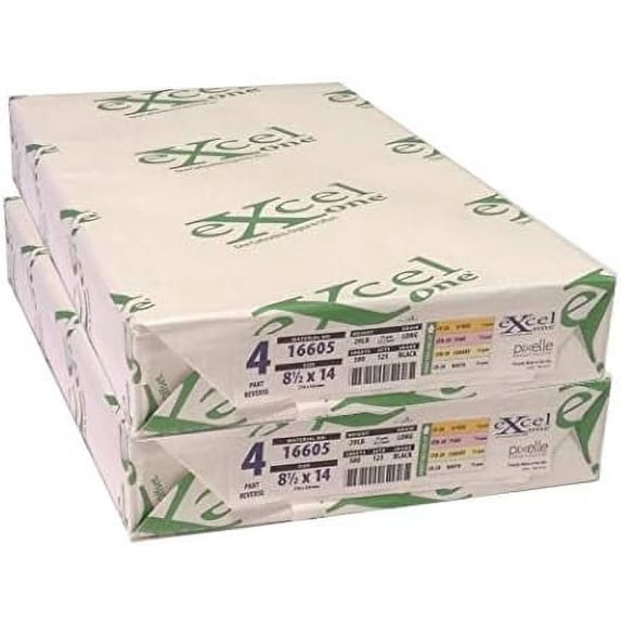 Excel One™ Carbonless 4-Part Reverse Paper (Gold/Pink/Canary/White), 8. ...