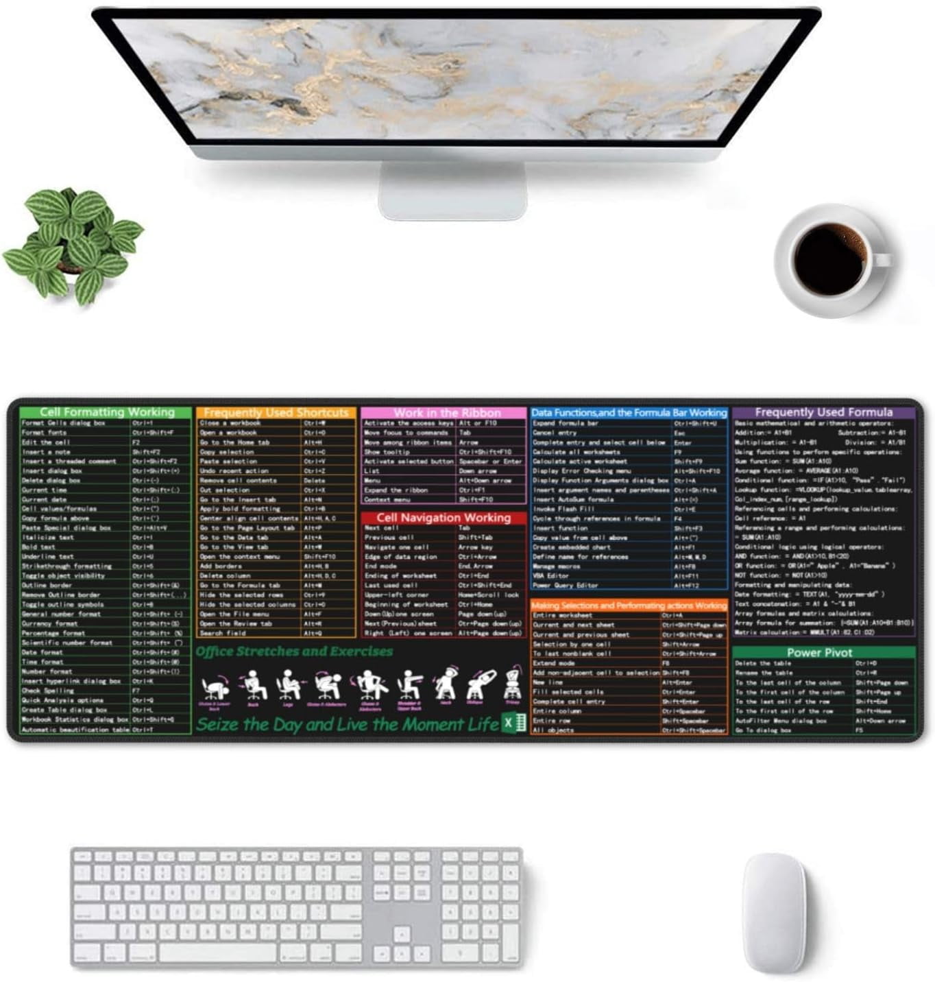 Excel Shortcuts Cheat Sheet Shortcut Keys Upgraded Pro Version Mouse ...