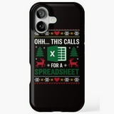 Excel Spreadsheet Funny Xmas Case for iPhone 11 12 13 14 15 16 17 Pro ...