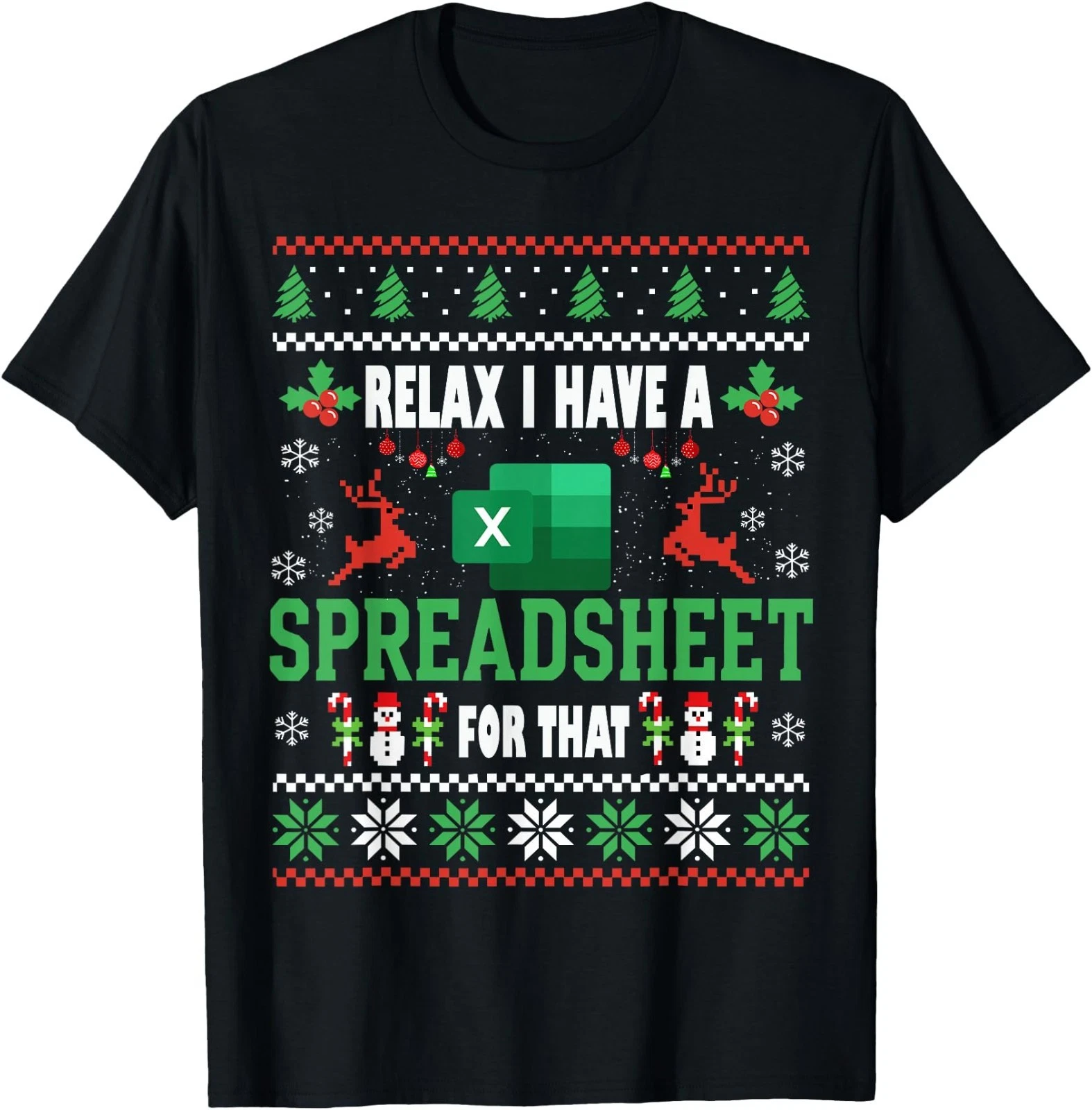 Excel Spreadsheet Ugly Sweater Holiday Workplace Tech Humor Retro ...