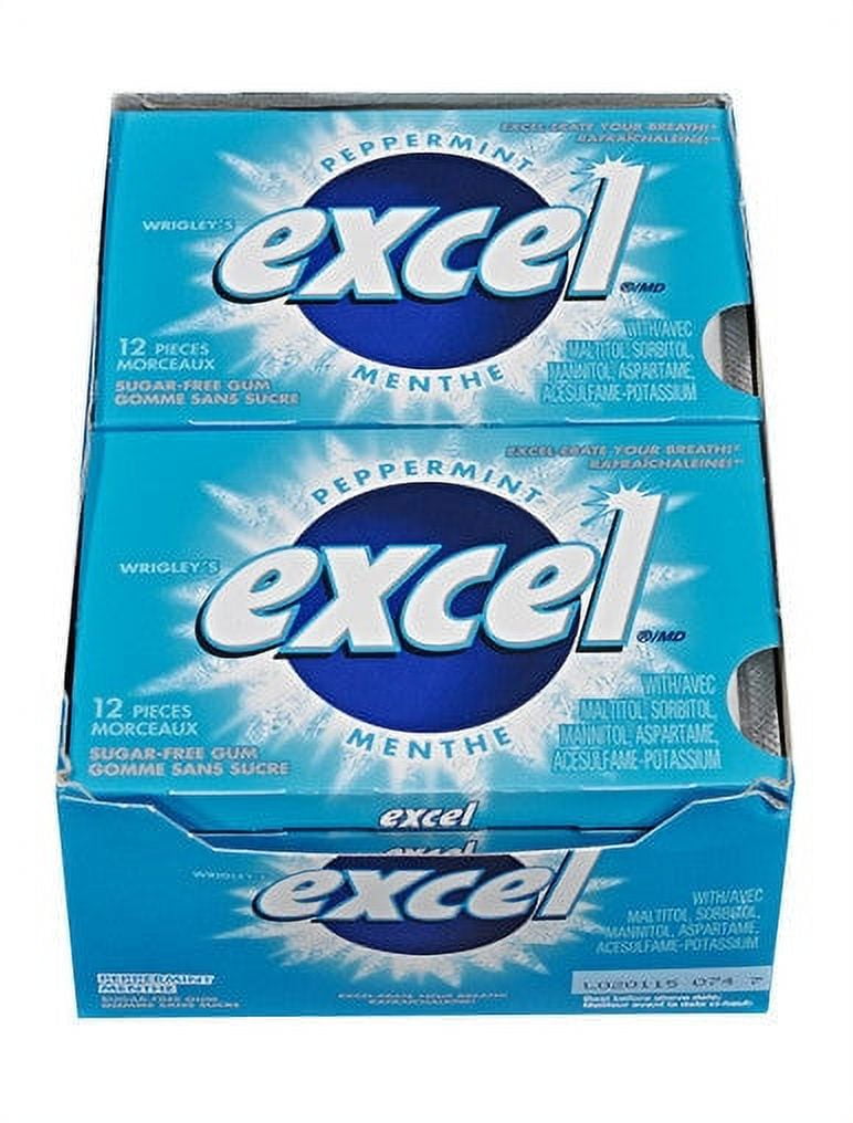 Excel Sugar-Free Pellet Gum, Peppermint, 12ct-12pk - Walmart.com