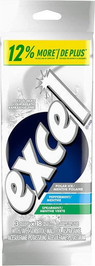 Excel Variety Pack 54-Pieces Gum for Office, 3 x 18ct - Walmart ...
