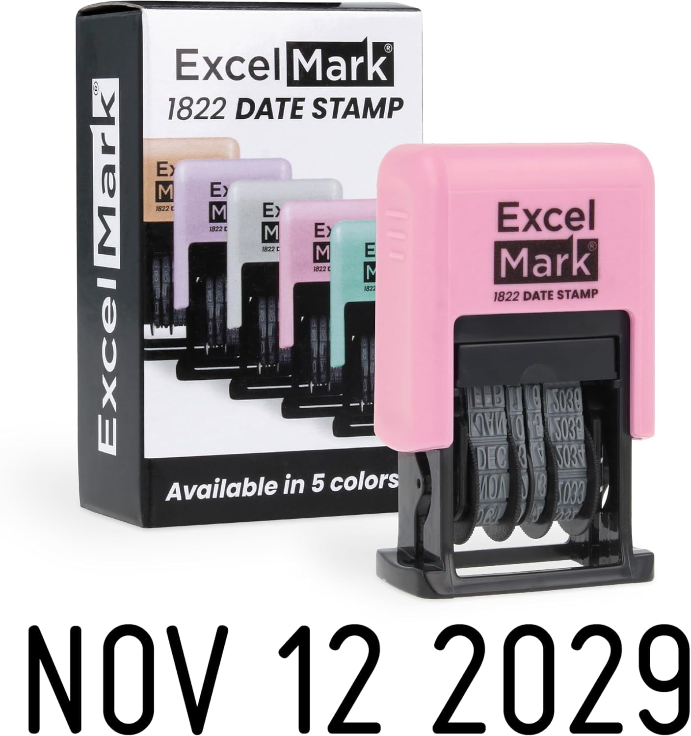 ExcelMark 1822 Date Stamp – Perfect for Shipping, Receiving, Expiration ...