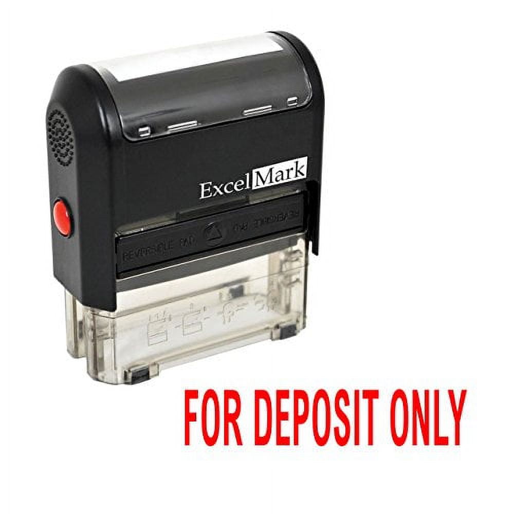 ExcelMark 42A1539WEB-R, FOR DEPOSIT ONLY Ink Stamp, Self Inking Stamps ...