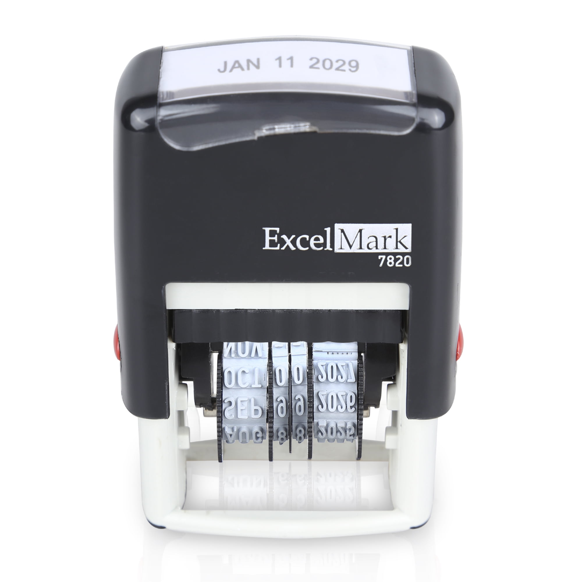 ExcelMark 7820 Self-Inking Rubber Date Stamp ? Great for Shipping, Receiving, Expiration and Due ...