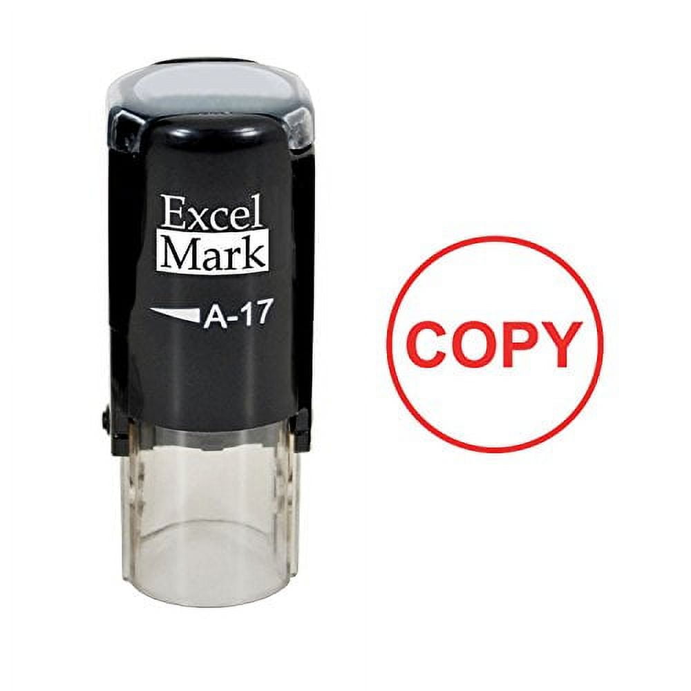 ExcelMark COPY Self-Inking Rubber Stamp (A17-Red Ink) - Walmart Business Supplies