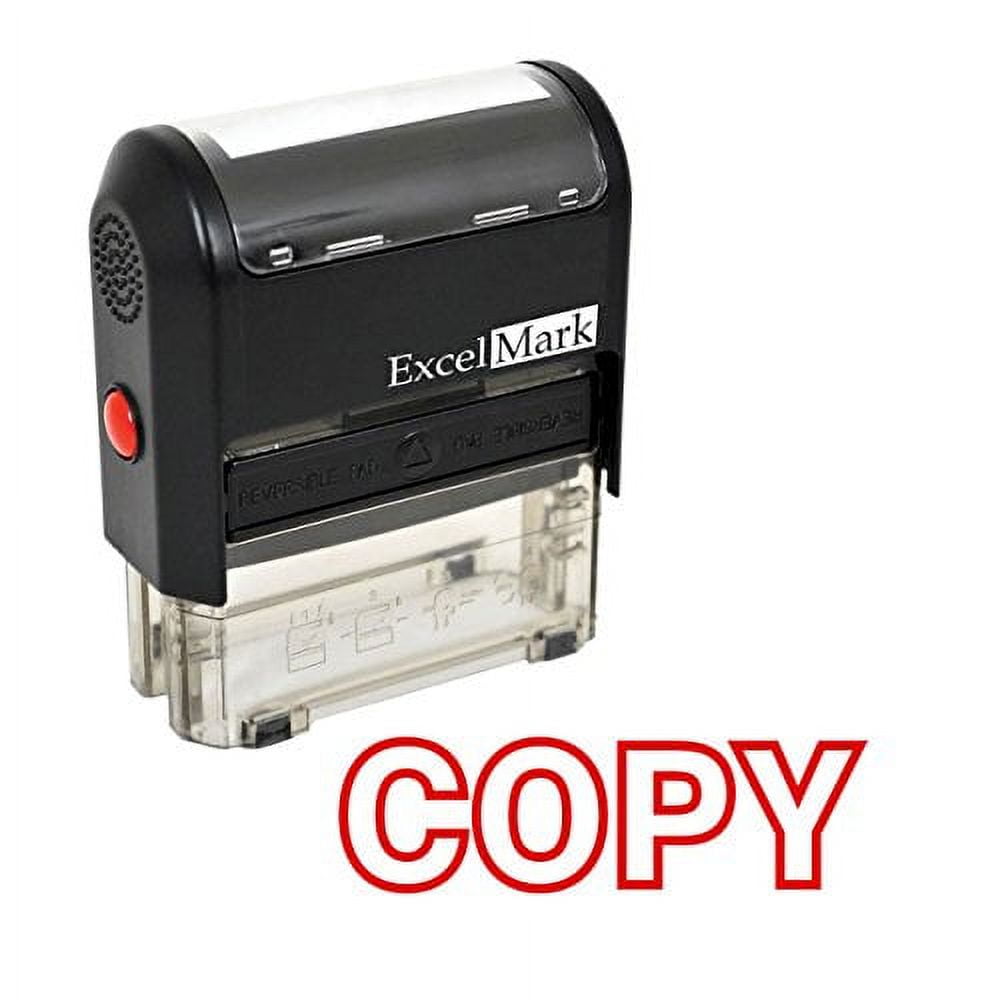 ExcelMark Self-Inking Copy Rubber Stamp with Reversible Ink Pad for ...