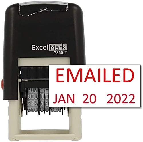 ExcelMark Emailed Date Stamp - Compact Size (Red Ink) - Walmart.com
